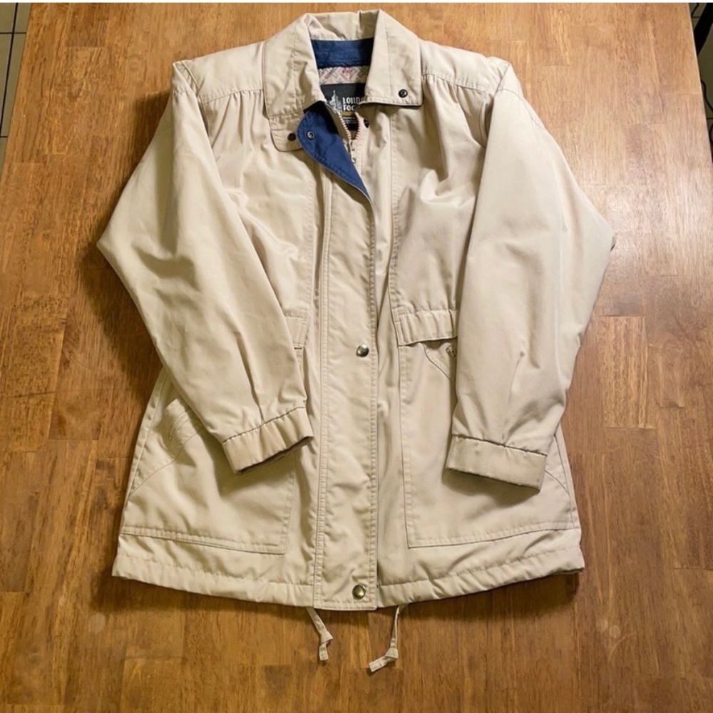 London Fog Cream Farm/Utility Jacket, Size Xs - Gem